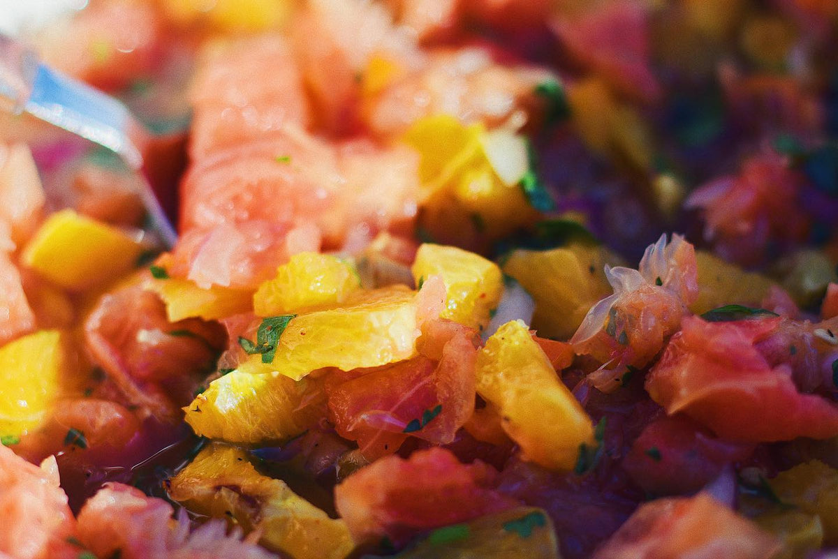 Receta: Grilled Citrus Salsa with Pueblo Grapefruit Hibiscus 🌺 🍊 ...